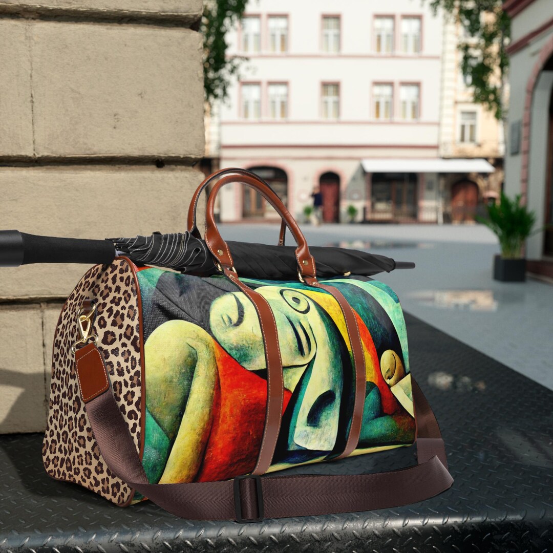 Picasso Portrait of an Artist Waterproof Travel Bag With Leopard Print ...