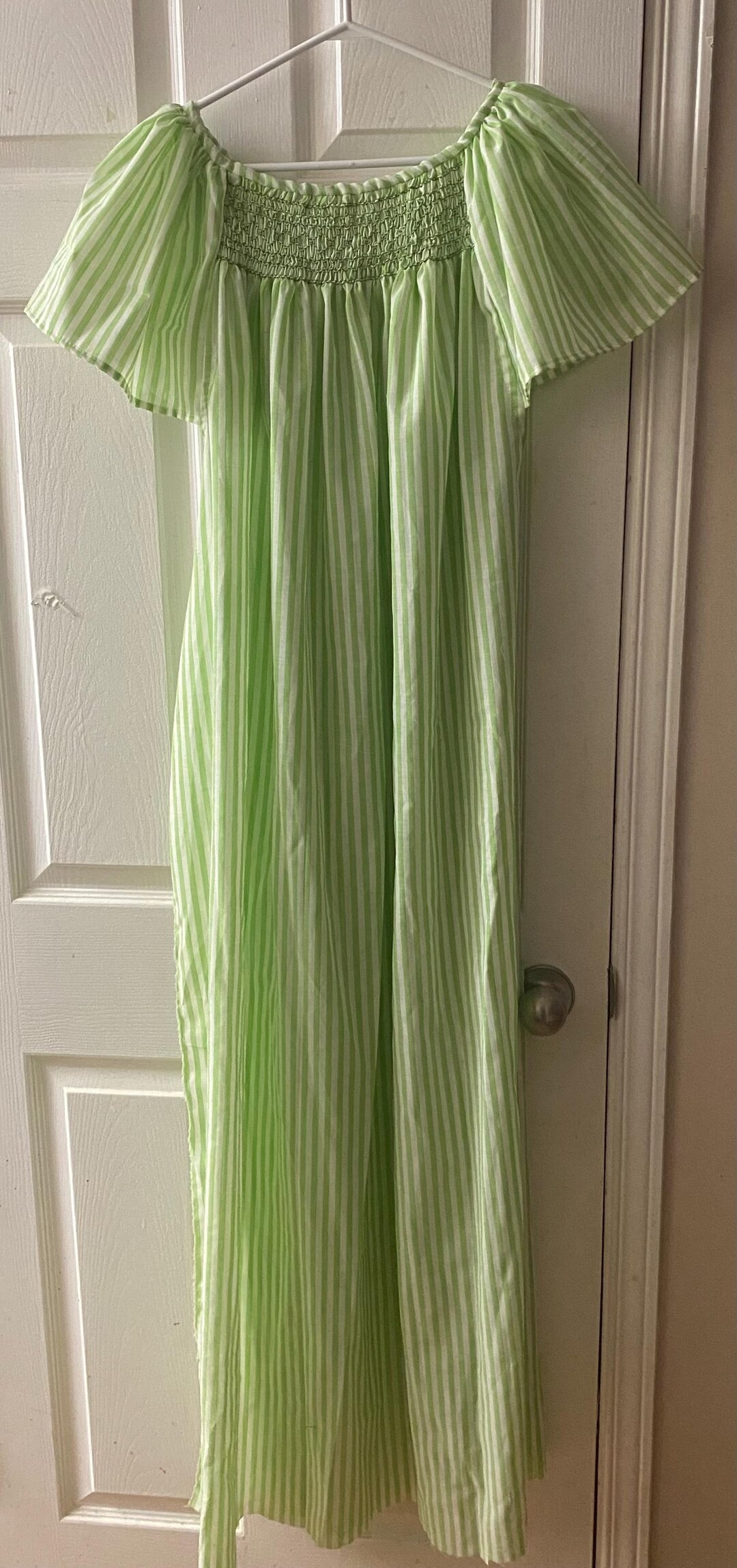 Smocked Light Cotton/polyester Nightgown - Etsy