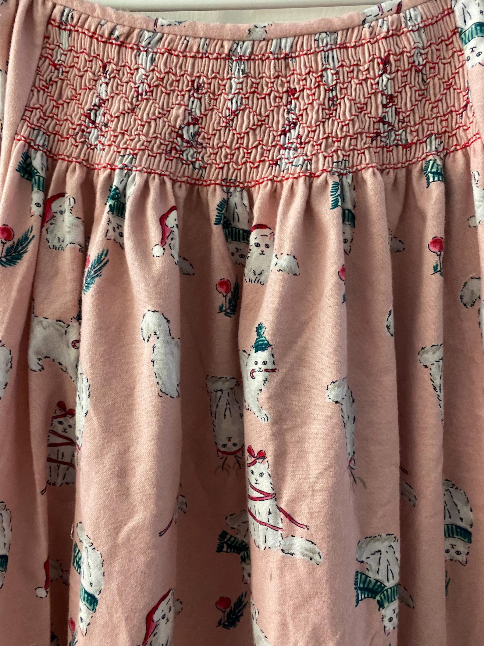 Smocked Flannel Nightgown - Cats - Etsy