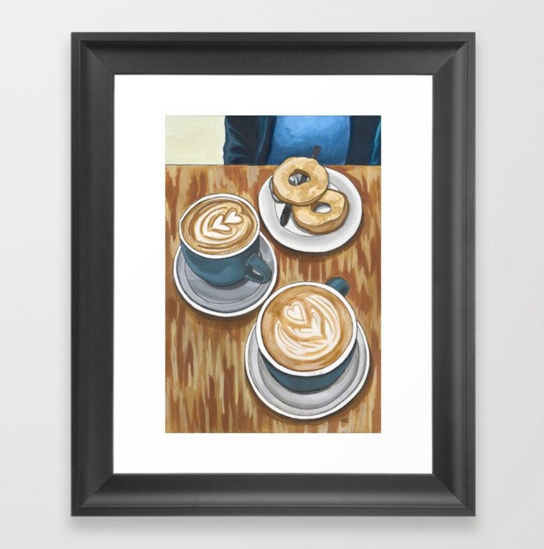 Kitchen Wall Art Decor, Coffee Wall Art, Coffee Mugs Print, Coffee Mug ...
