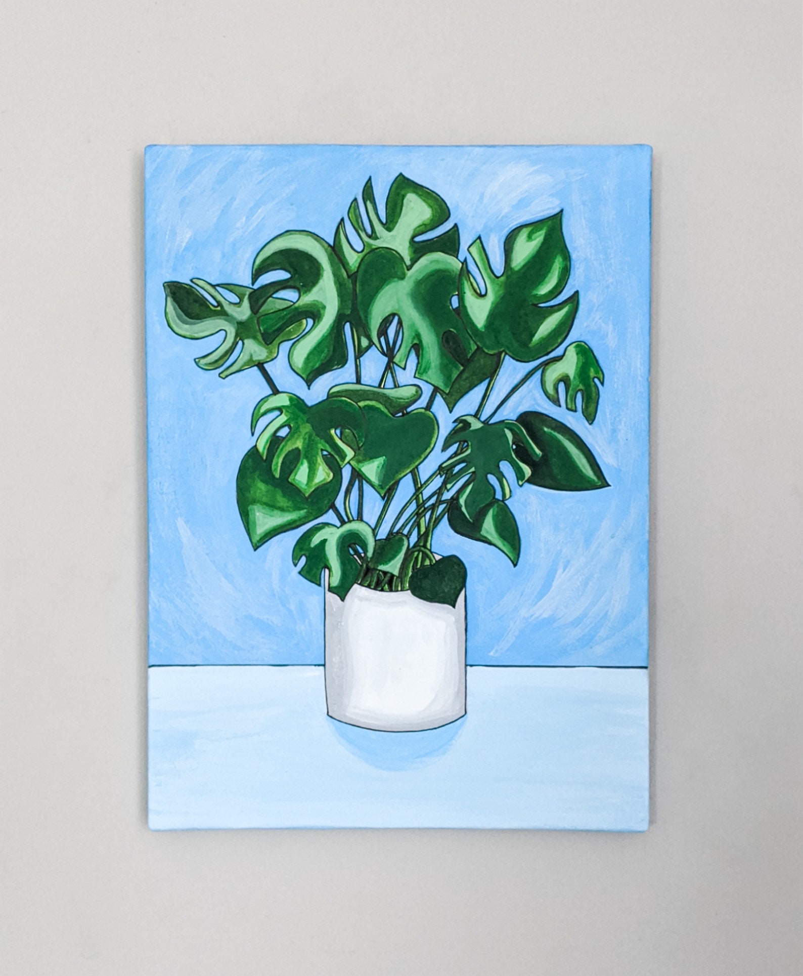 Original Watercolor Monstera Painting, Monstera Plant Painting ...