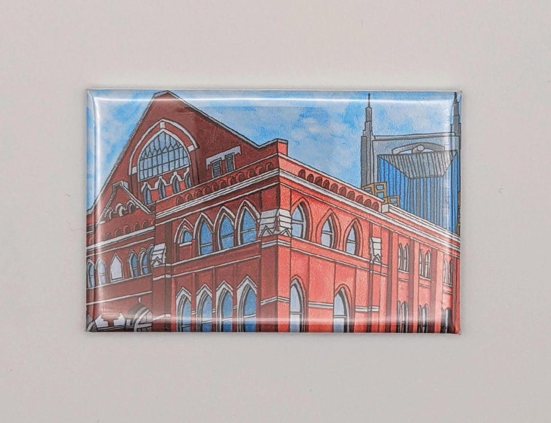 Nashville TN, Art Fridge Magnet, Kitchen Decor, Decorative Magnet ...