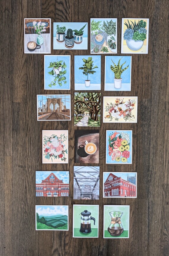 Mix and Match Cards Blank Cards Notecards Set Notecards | Etsy