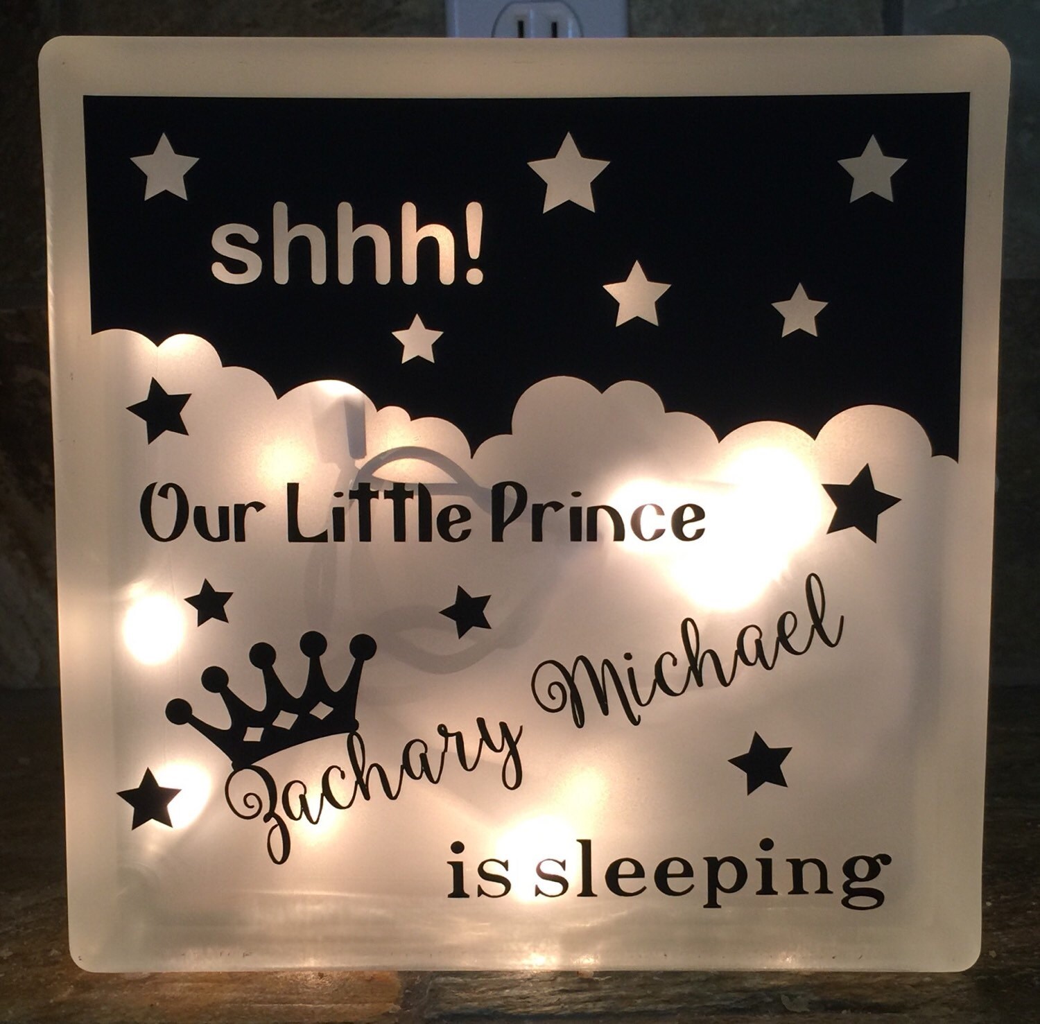 Prince/princess Glass Block Nightlight. - Etsy Australia