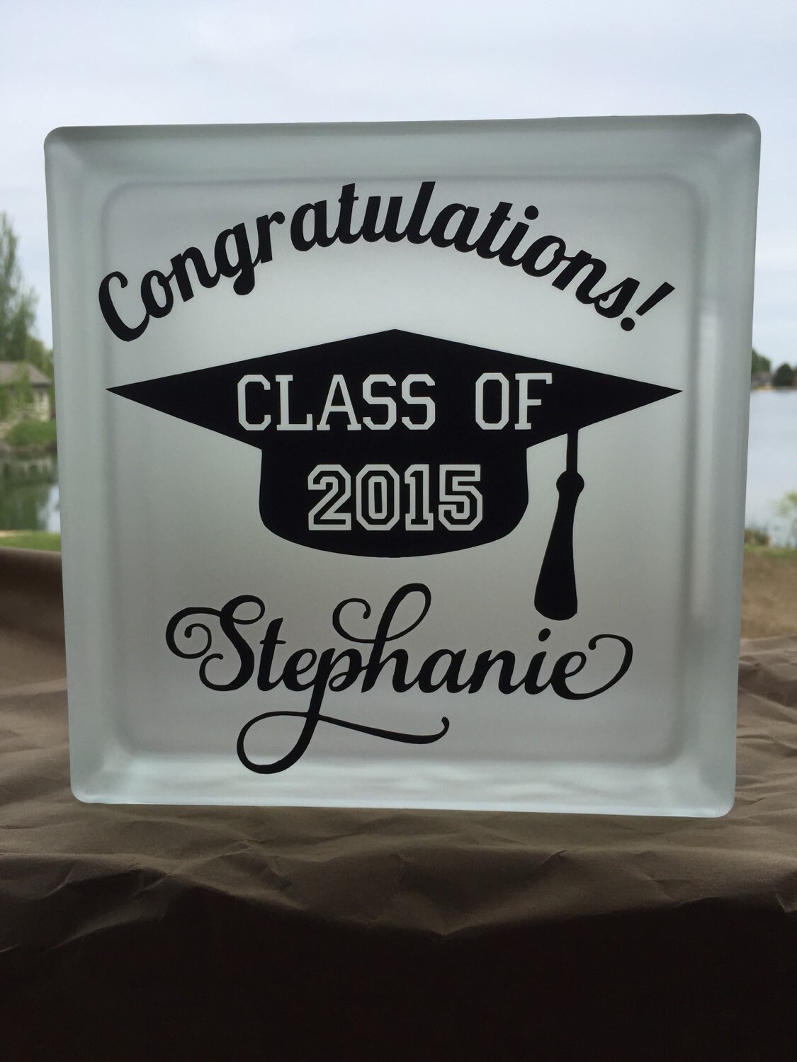 Graduation Glass Block - Etsy