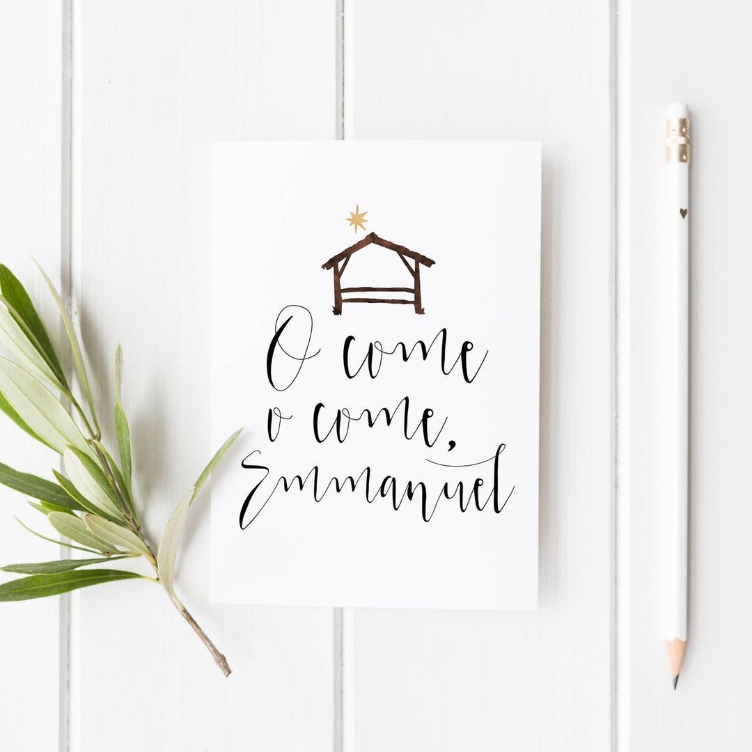 O Come O Come Emmanuel - Nativity Scene - Manger Scene - Christmas Card ...