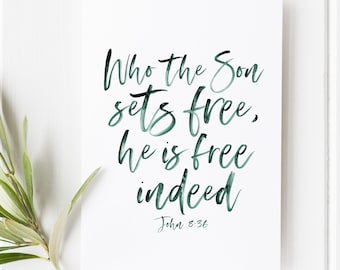 John 8 36 | Etsy