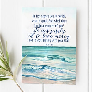 Micah 6:8 but to Do Justly and to Love Mercy Scripture Art Bible Verse ...