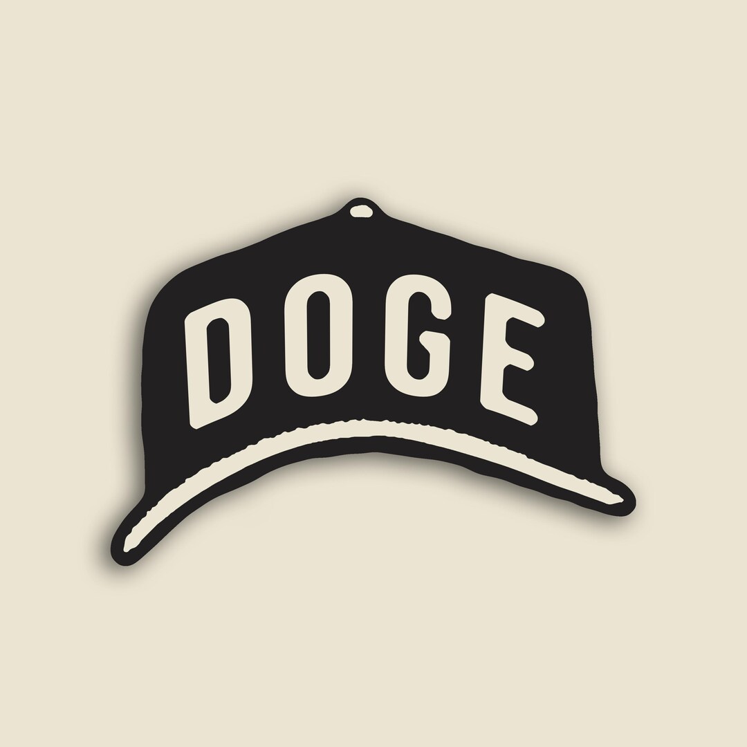 DOGE Hat Sticker, Elon Musk Parody Decal, Department of Government ...