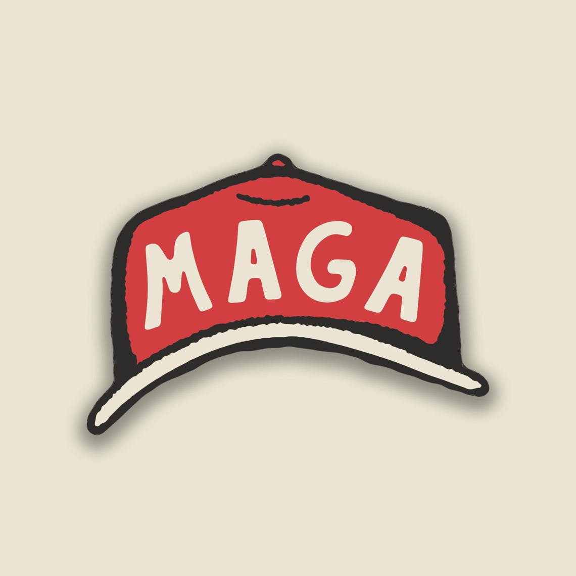 MAGA Hat Sticker, Trump Supporter Gift, Weatherproof Vinyl Decal ...