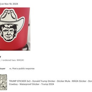 TRUMP STICKER 3x3 - Donald Trump Sticker - Sticker Mule - MAGA Sticker ...