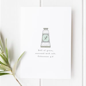 Colossians 4:6 - Full of Grace Seasoned With Salt - Bible Verse Art ...