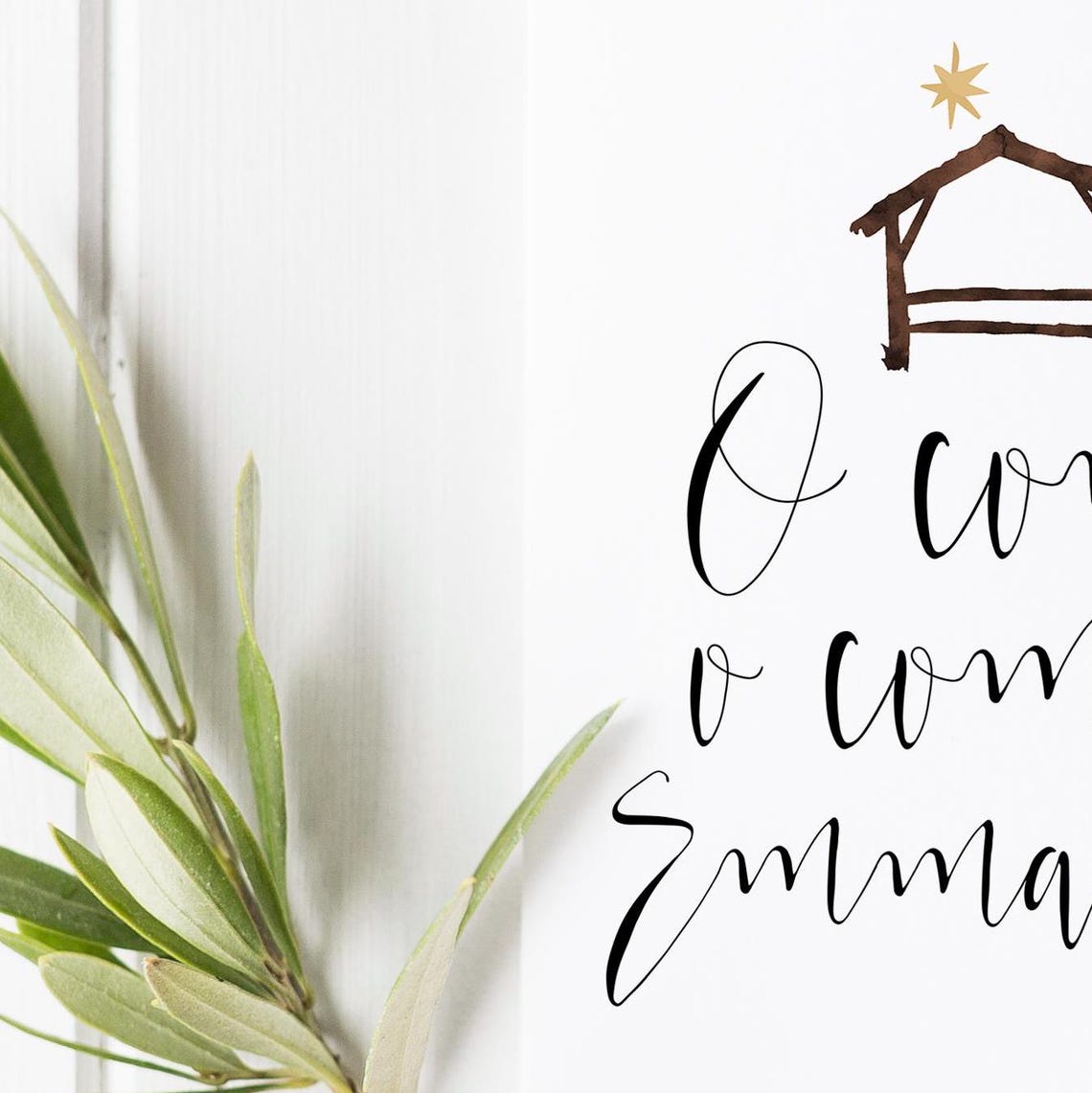 O Come O Come Emmanuel - Nativity Scene - Manger Scene - Christmas Card ...