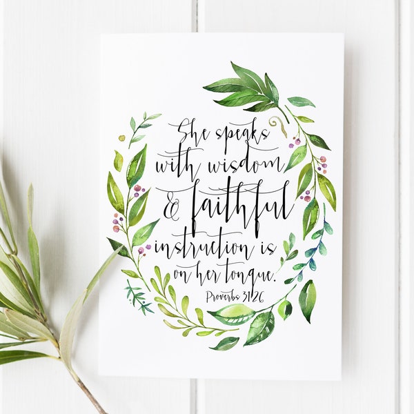 Proverbs 31 26 - Etsy