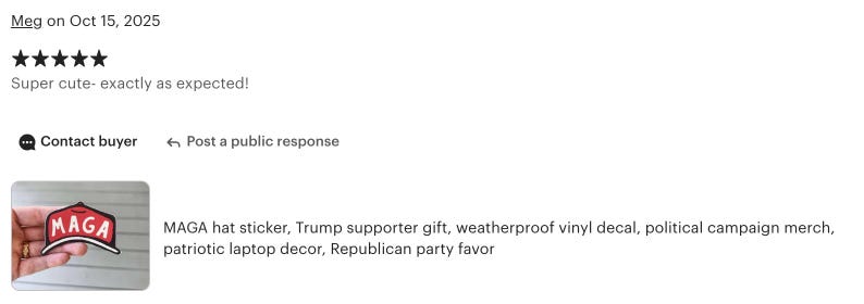 MAGA Hat Sticker, Trump Supporter Gift, Weatherproof Vinyl Decal ...