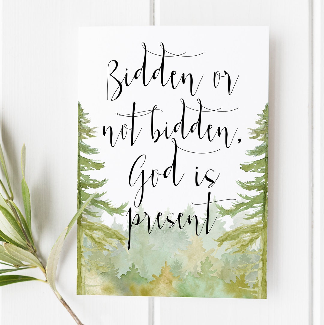 Bidden or Not Bidden Scripture Card Bible Verse Bible Verse Wall Art ...
