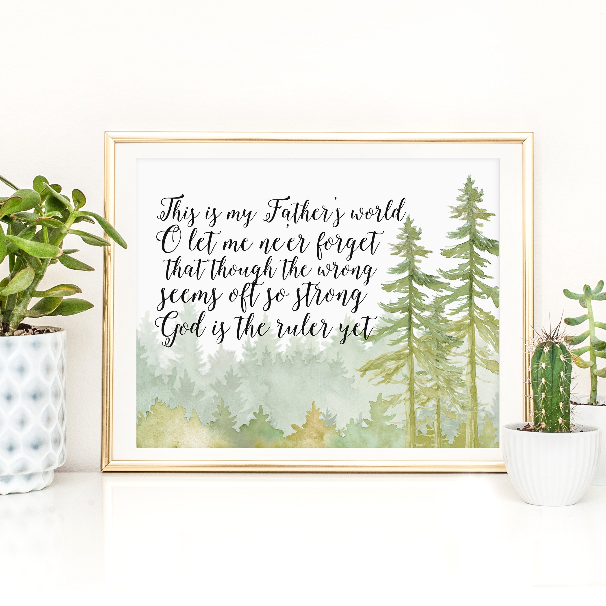 This is My Father’s World Print, Christian Wall Art, Bible Verse Decor ...