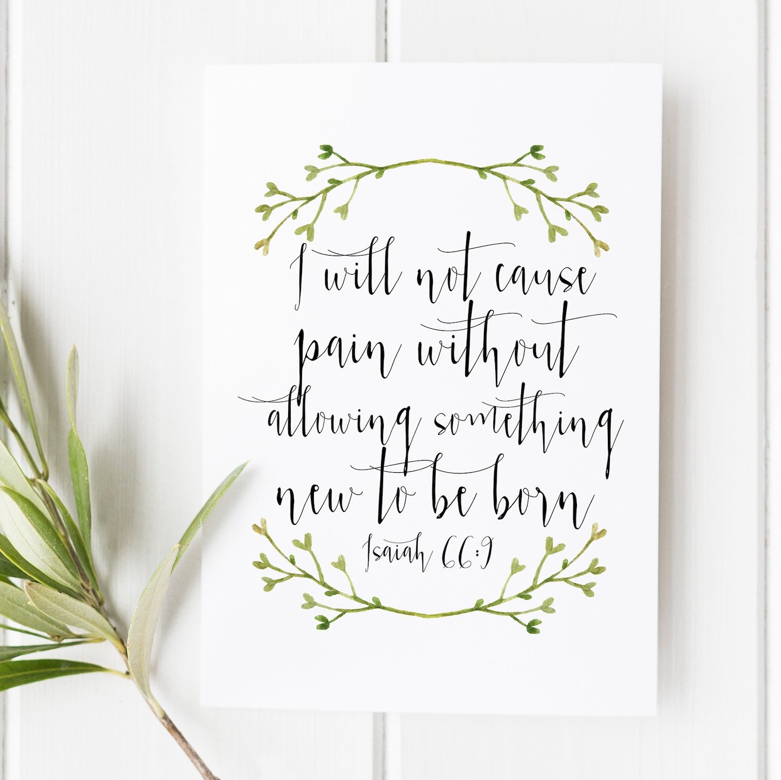Bible Verse Print, Isaiah 66:9 Art, Christian Wall Art, Scripture Wall ...