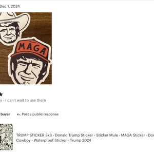 TRUMP STICKER 3x3 - Donald Trump Sticker - Sticker Mule - MAGA Sticker ...