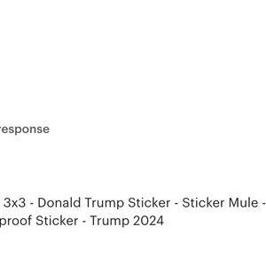 TRUMP STICKER 3x3 - Donald Trump Sticker - Sticker Mule - MAGA Sticker ...