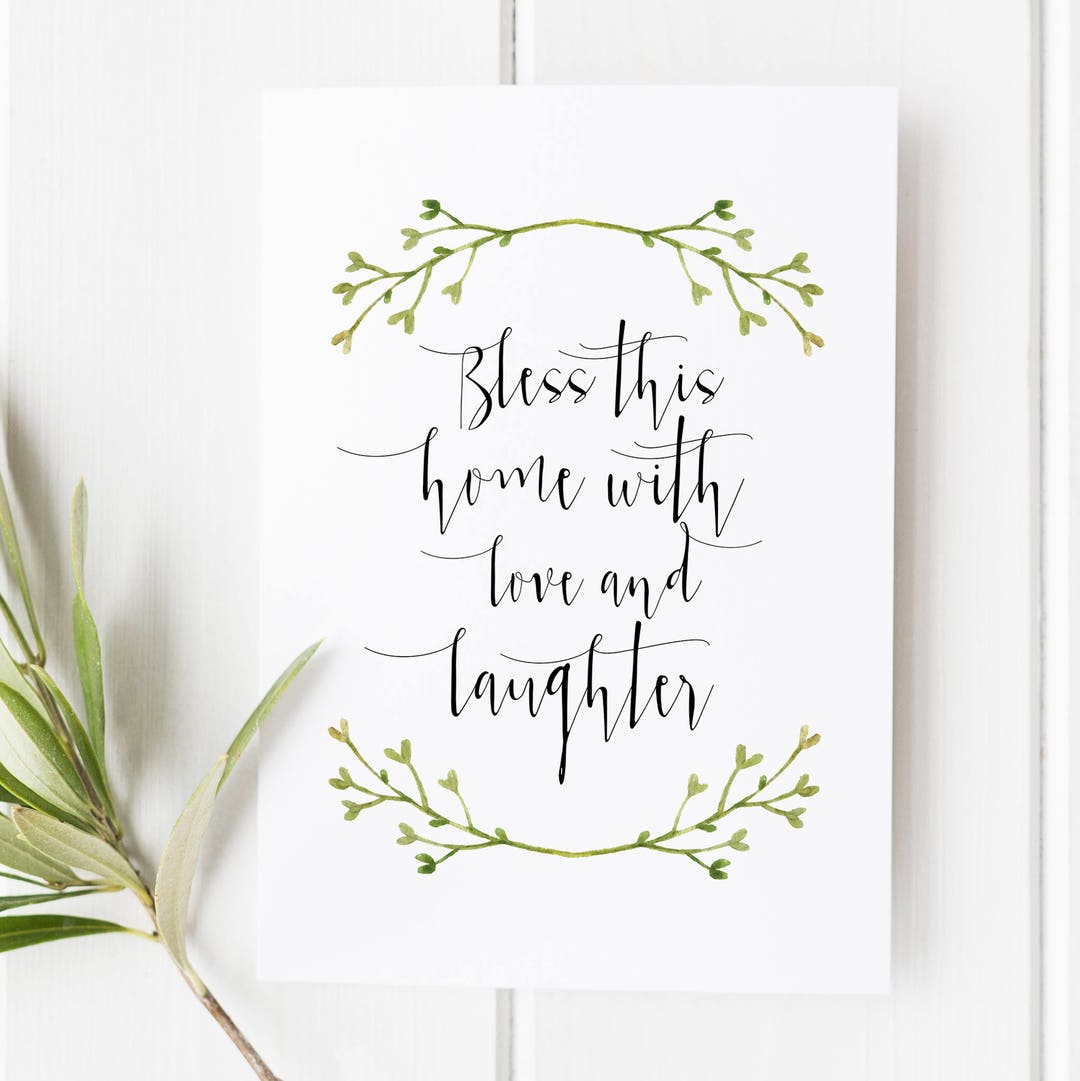 Bless This Home With Love and Laughter House Sign Bless This Home ...