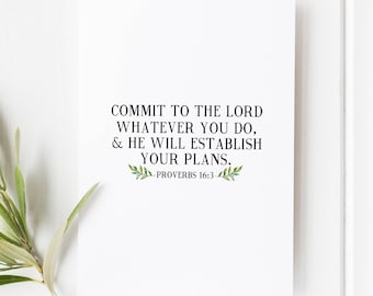 Proverbs 16 3 | Etsy