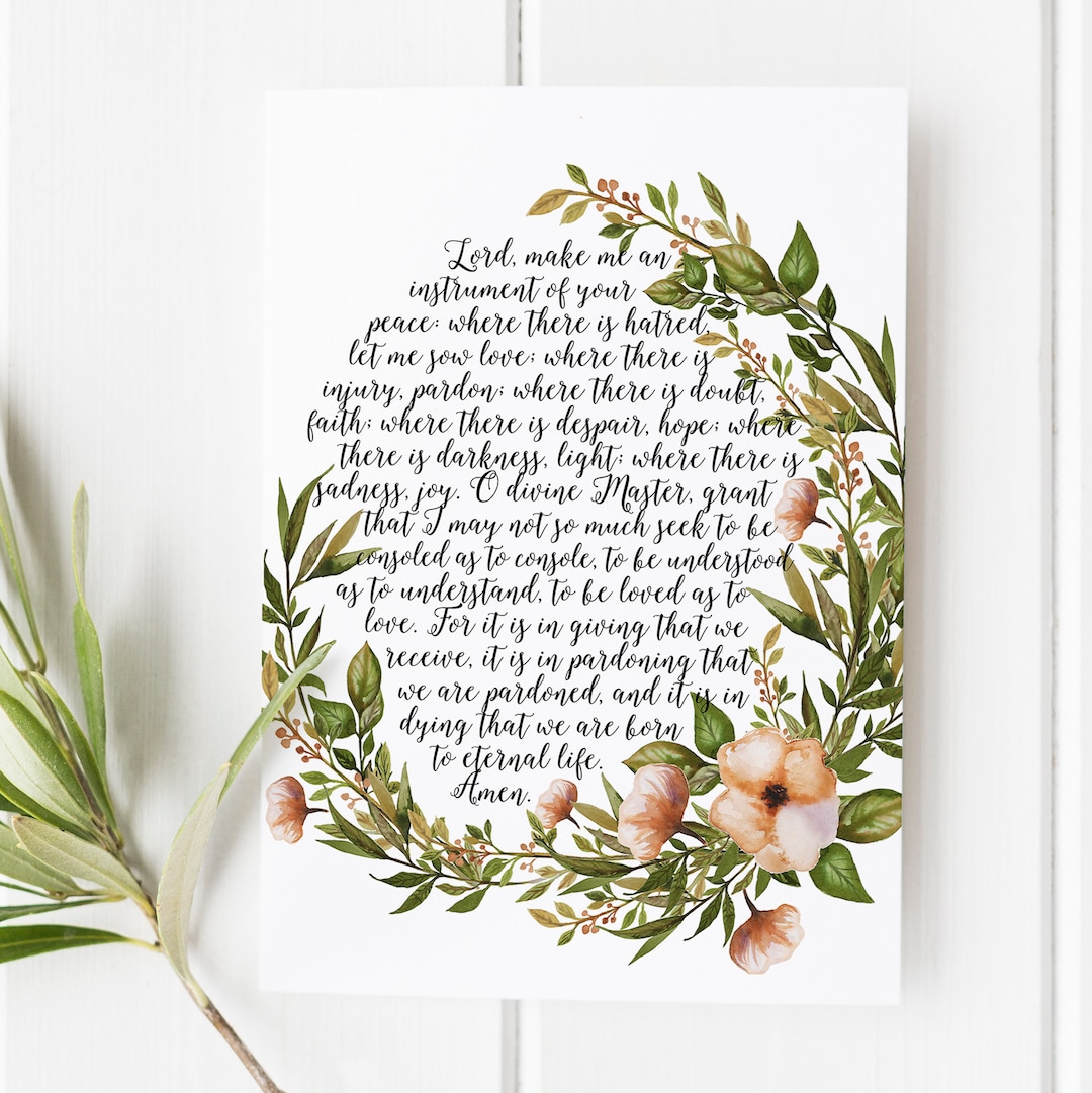 Lord Make Me an Instrument Prayer Sign Prayer Print Bible Verse Art ...