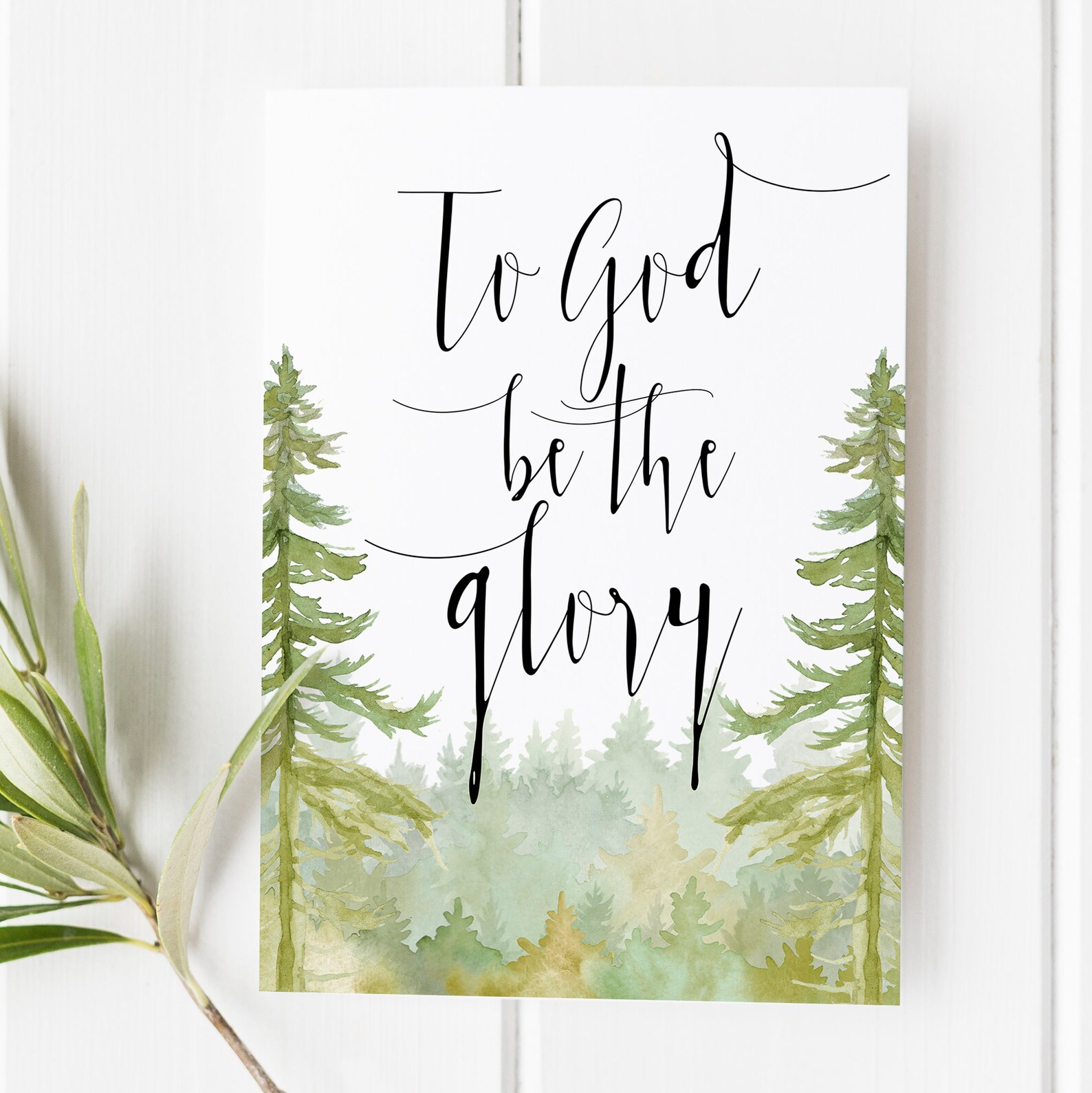 To God Be the Glory Hymn Lyrics Scripture Art Bible | Etsy