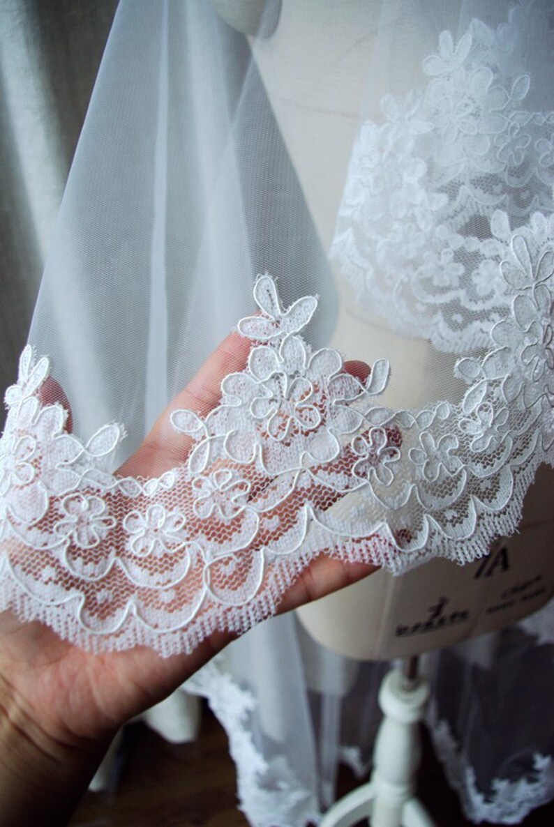 Car Bone Lace Spanish Veil Wedding Veil Bridal Veil Ivory - Etsy