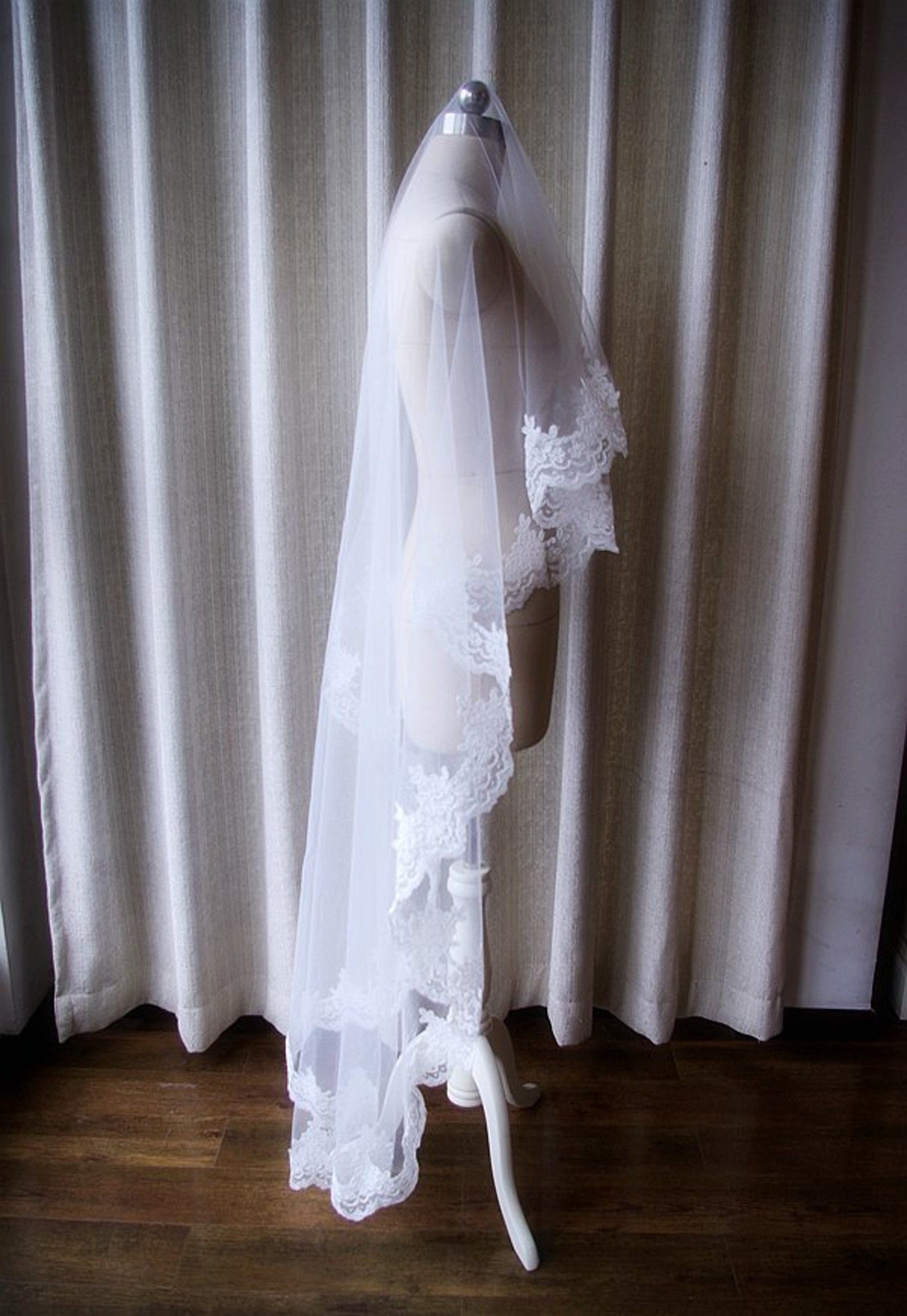 Car Bone Lace Spanish Veil Wedding Veil Bridal Veil Ivory - Etsy