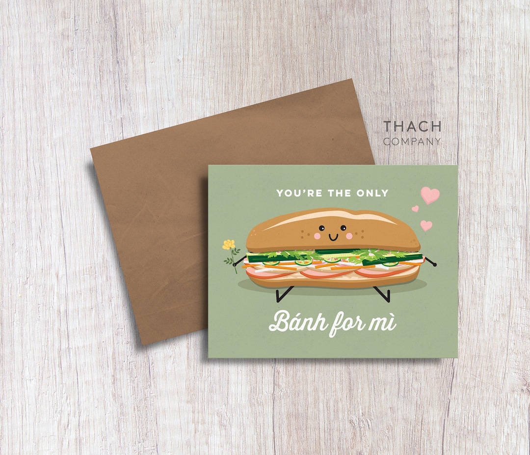 Banh Mi Pun Card: Vietnamese Sandwich Love Anniversary - Etsy