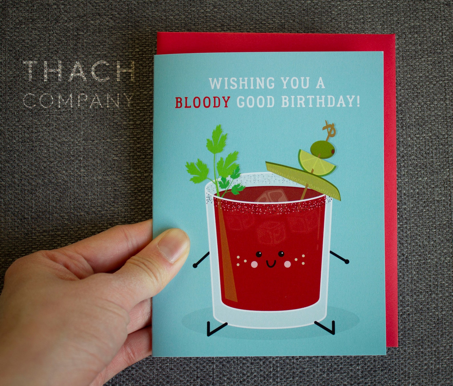 Wishing You a Bloody Good Bloody Mary Birthday Alcohol - Etsy