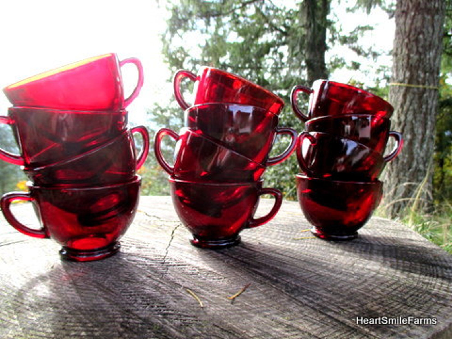 Anchor Hocking Royal Ruby Punch or Snack Cups Set of 12 Ruby Punch Cups ...