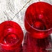 Set of 2 Roly Poly Red Glasses Large and Small Red Roly Poly - Etsy
