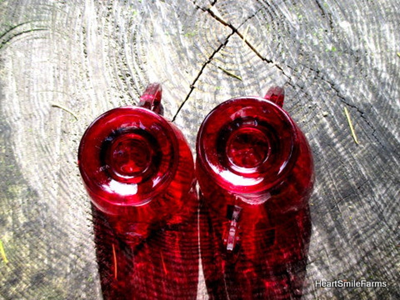 Newport Colony Ruby Glass Sugar Bowl and Creamer Colony, Newport Ruby ...