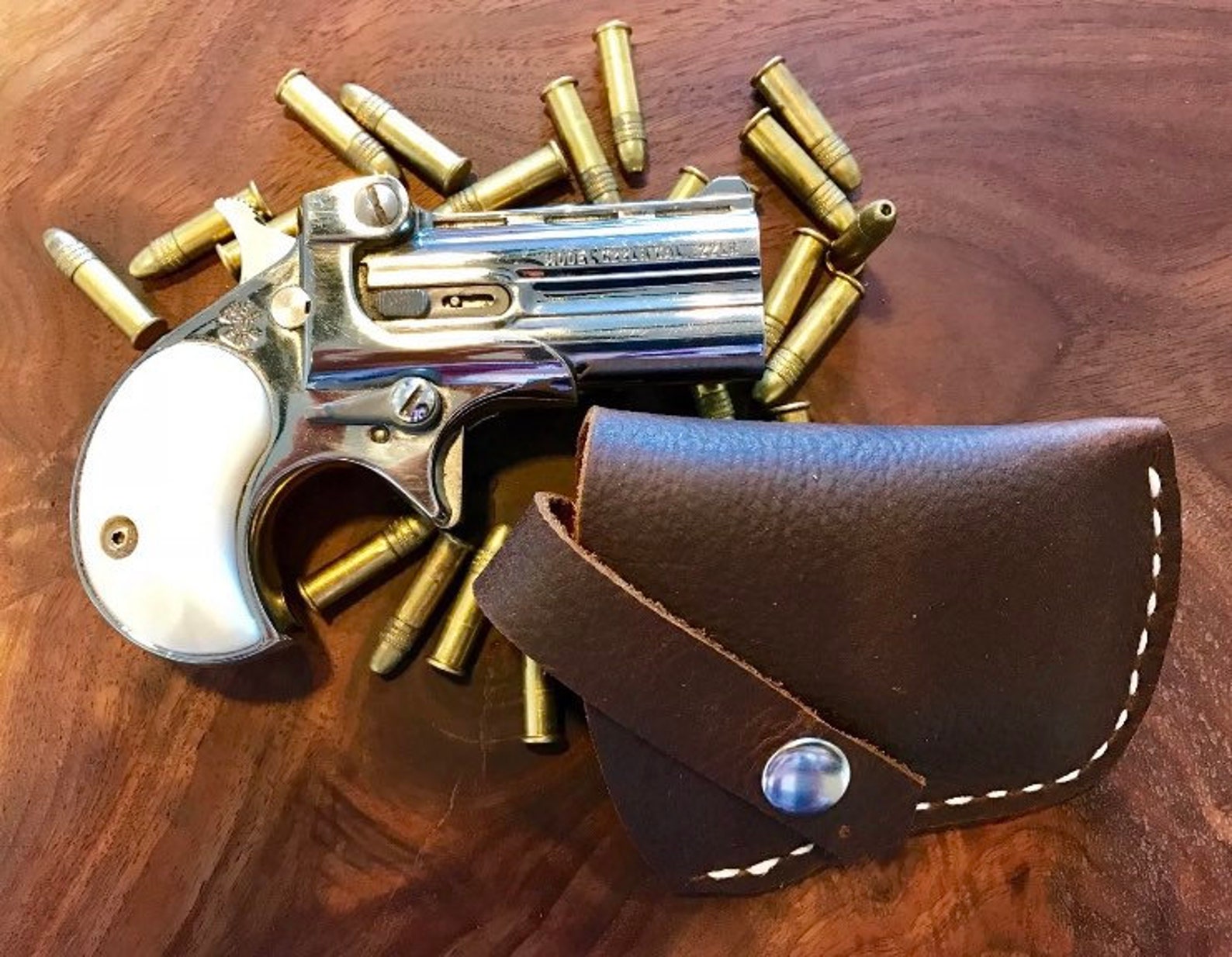 American Derringer/cobra Leather Holster for LR .22 With Snap - Etsy