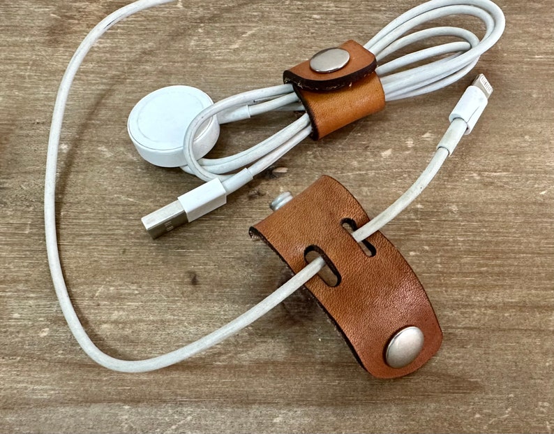 3 Pack Leather Cord Keeper,cord Organizer,cable Straps,usb Holder - Etsy