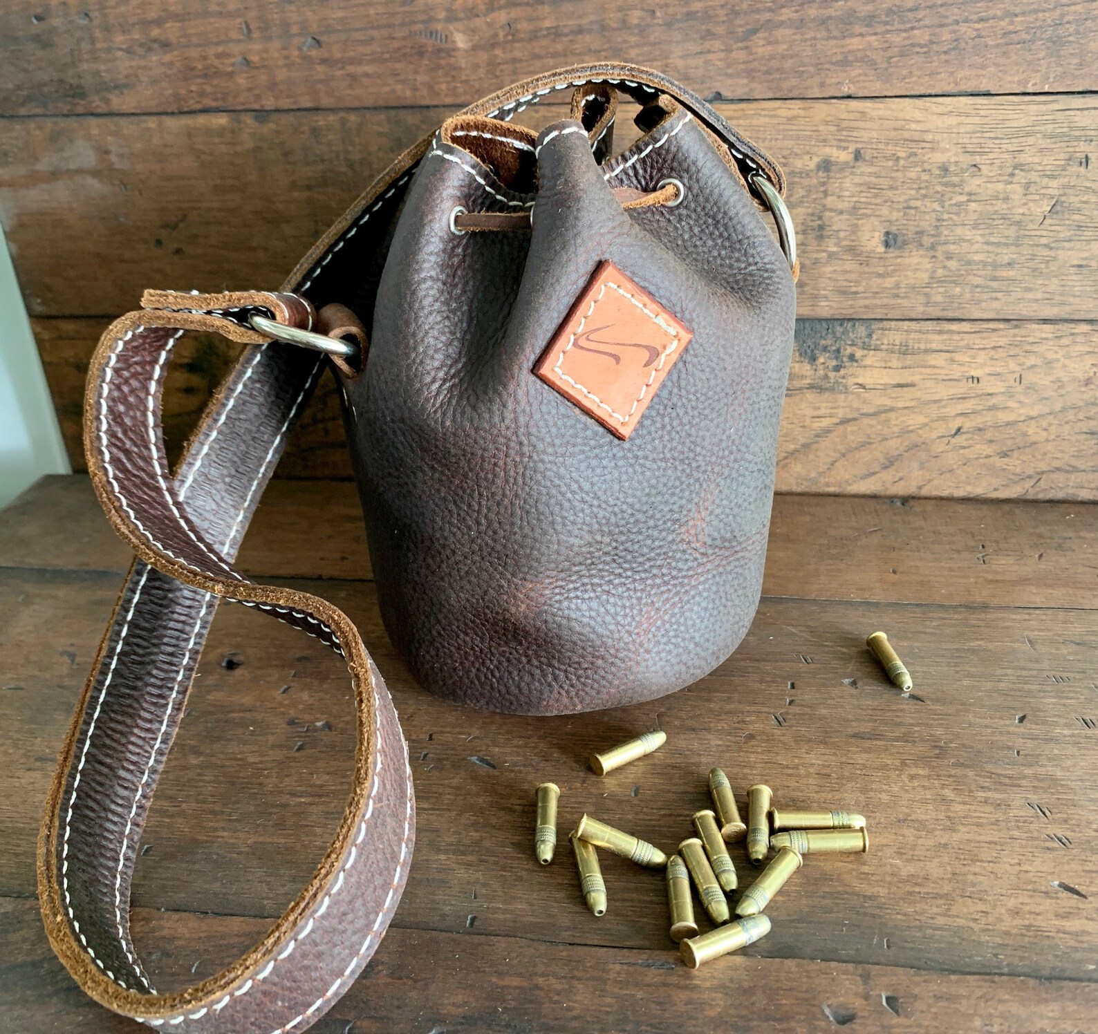 Mini Leather Shotgun Shell Pouch or Ammo Bag Bucket Custom - Etsy