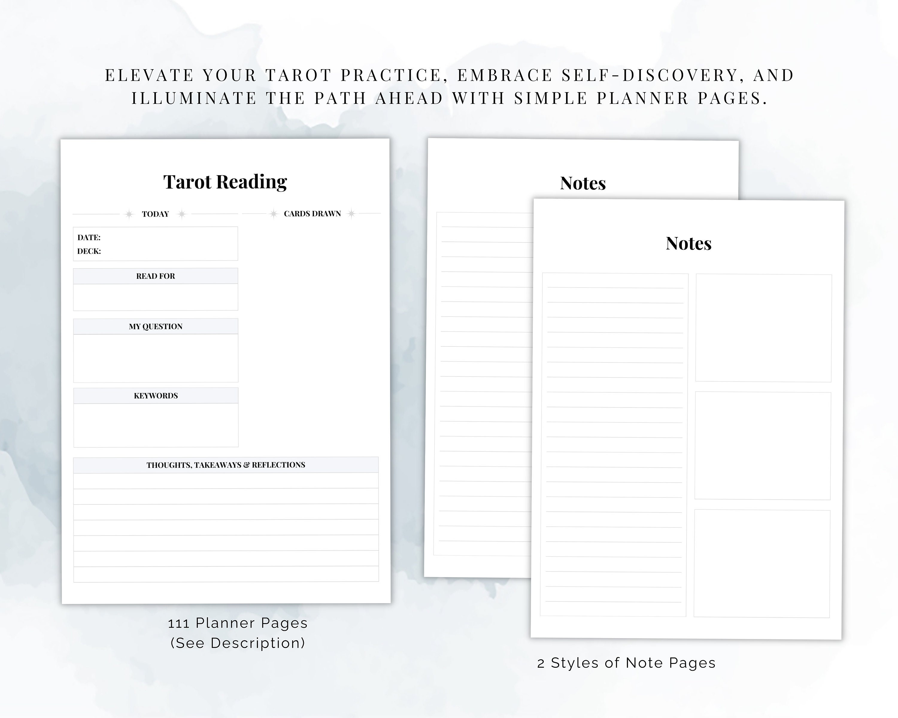 Tarot Planner | Tarot Journal | Printable Planner | Digital Journal ...