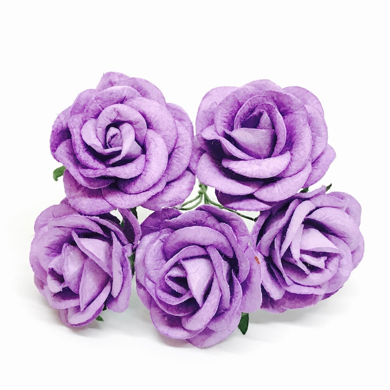 Purple Paper Flowers - Etsy