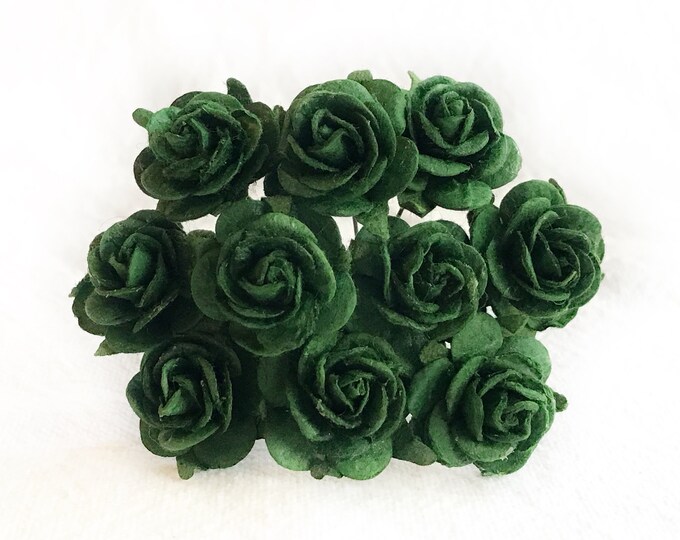 Green Paper Flowers, Green Paper Rose, Green Flowers, Miniature Flowers ...