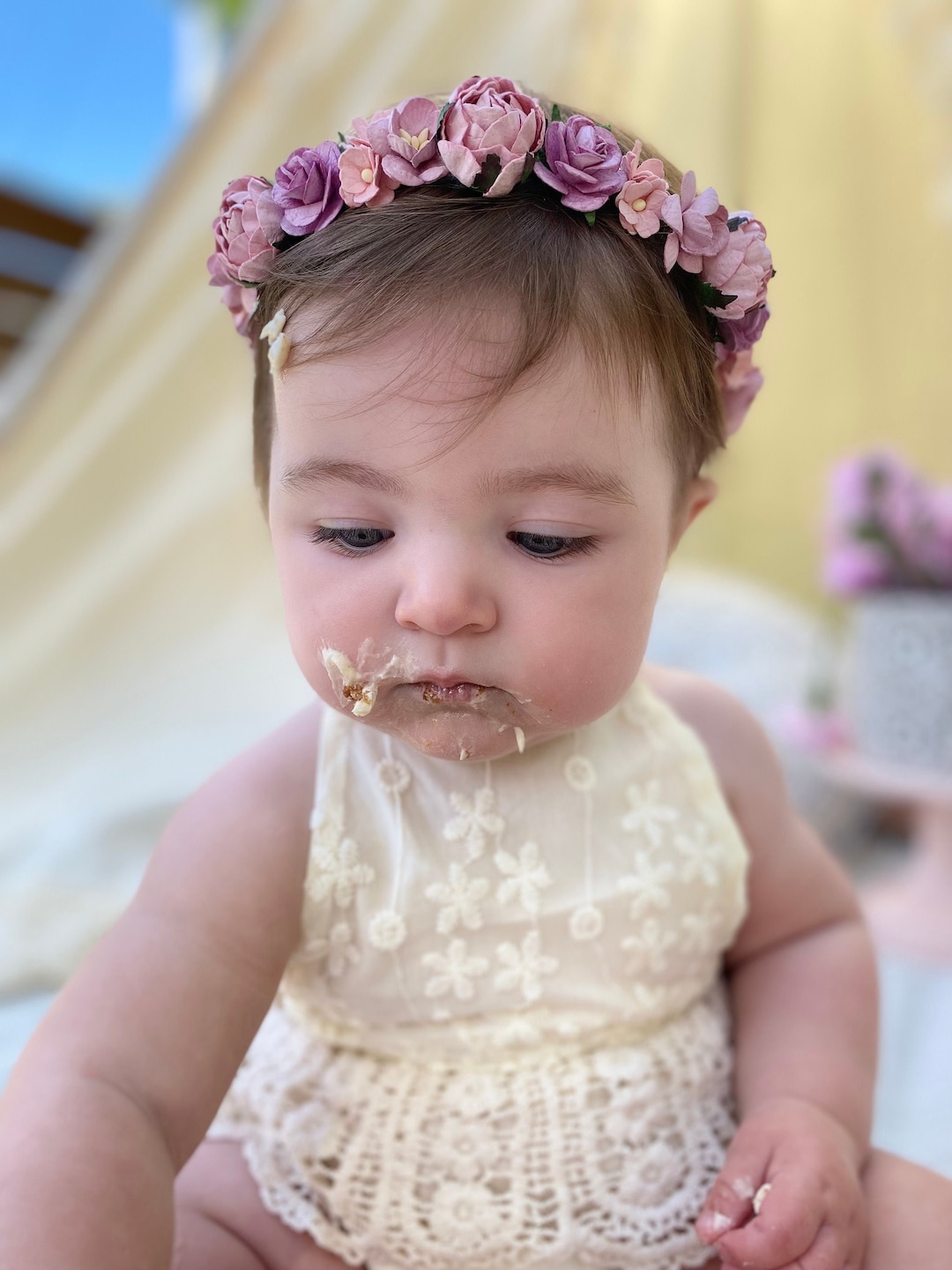 Newborn Flower Crown, Toddler Flower Crown, Baby Flower Crown, Baby ...