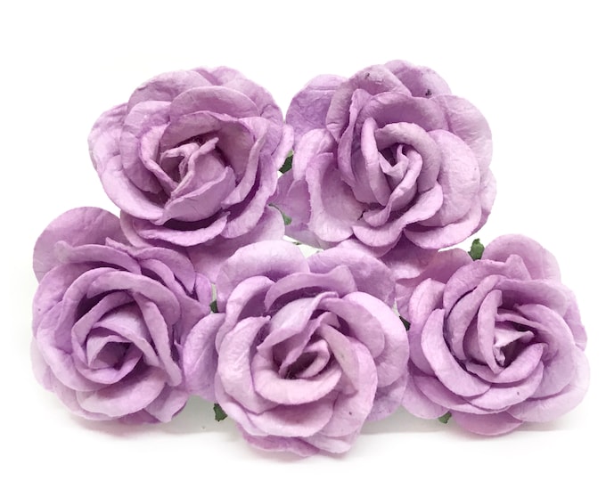 Purple Paper Flowers, Mulberry Paper Flowers, Paper Rose, Artificial ...