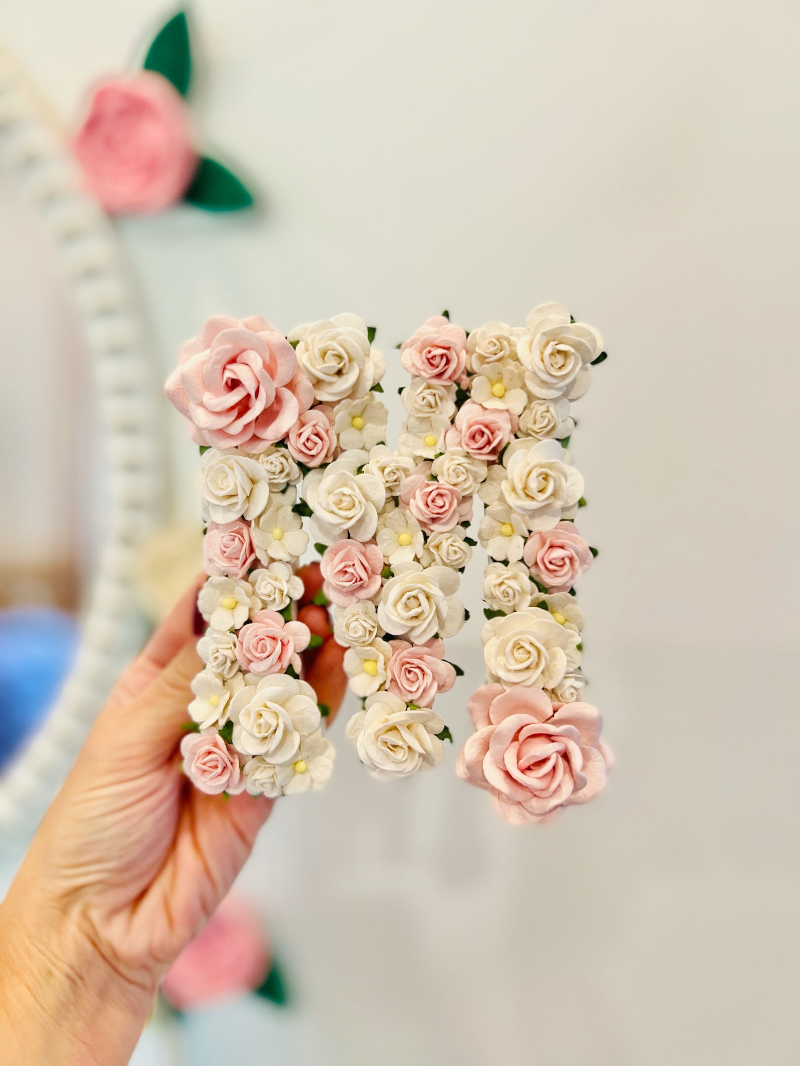 Flower Letter Floral Letter Flower Letter Nursery Flower - Etsy