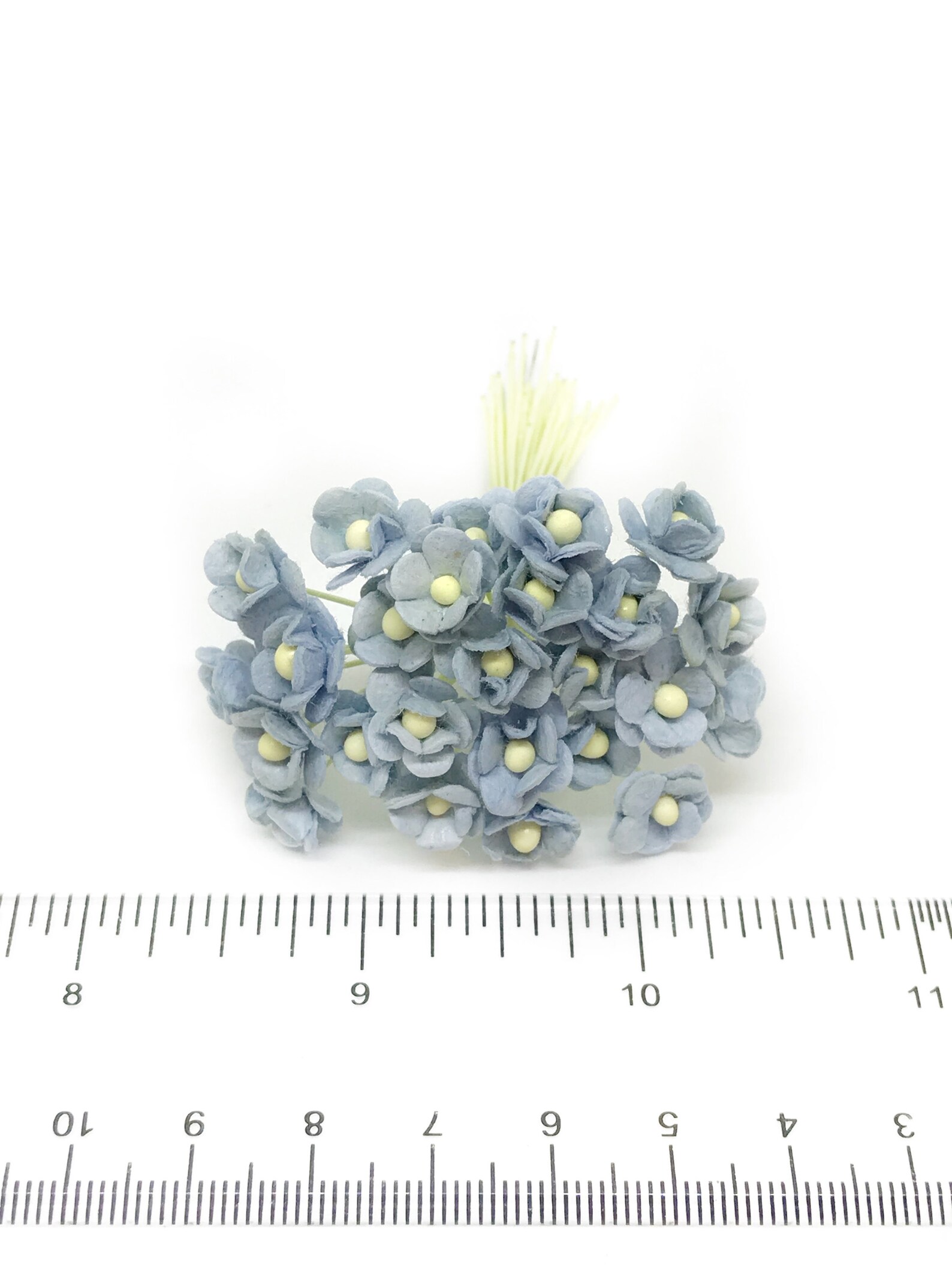 1cm Blue Paper Flowers Mulberry Paper Flowers Miniature | Etsy