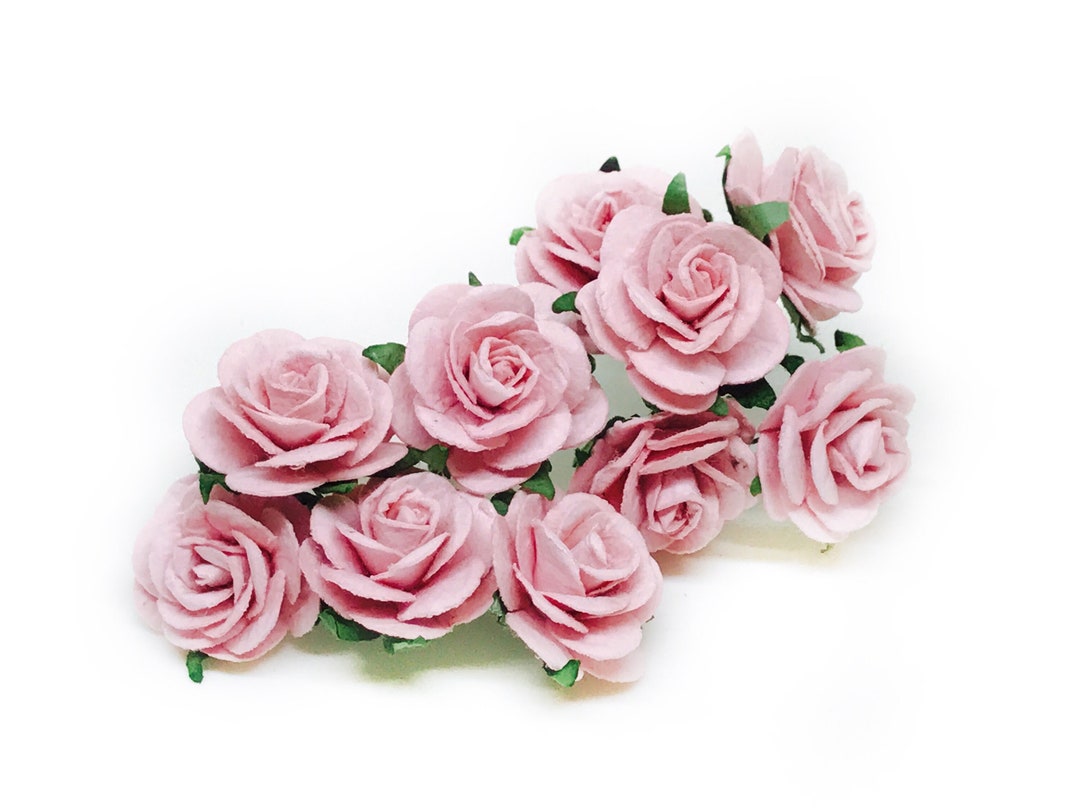 50 Pink Mulberry Paper Flowers - 1 Inch - Mulberry Paper Roses - Mini ...