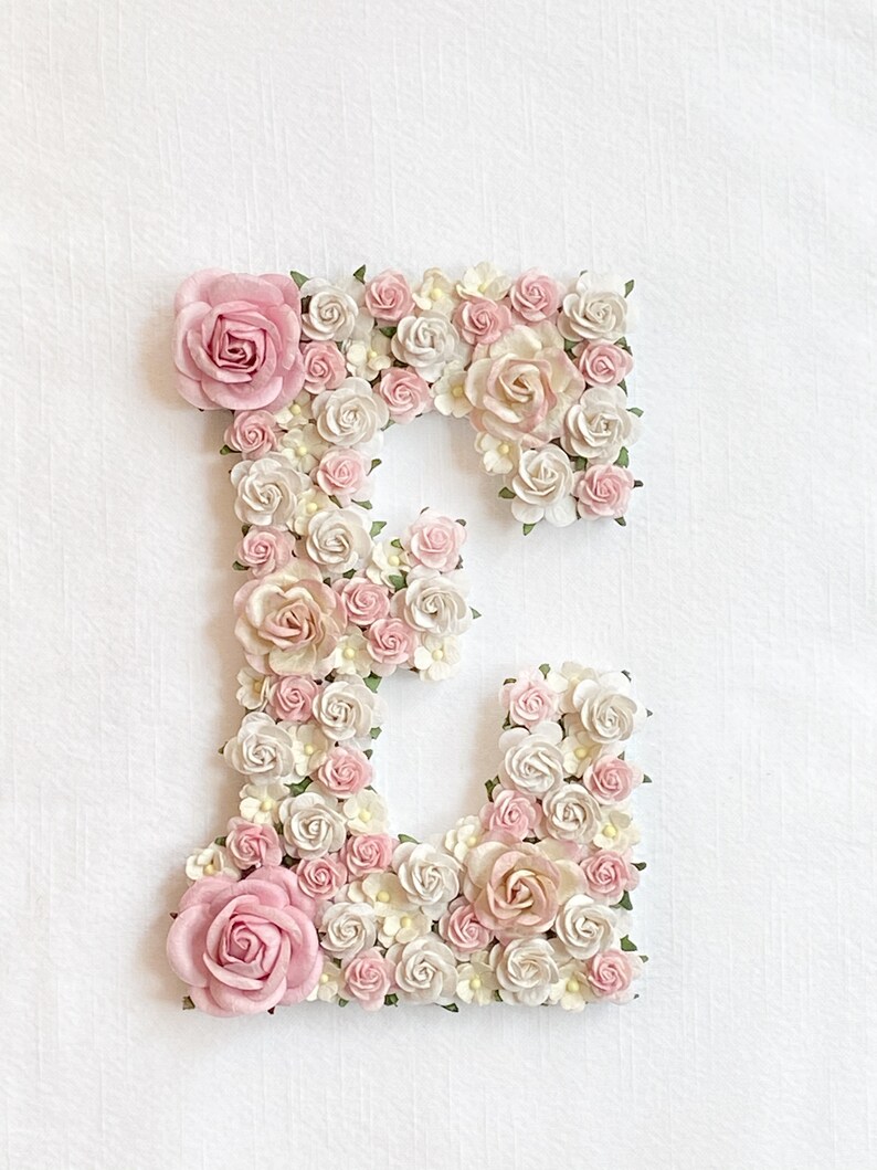 Flower Letter Floral Letter Flower Letter Nursery Flower | Etsy