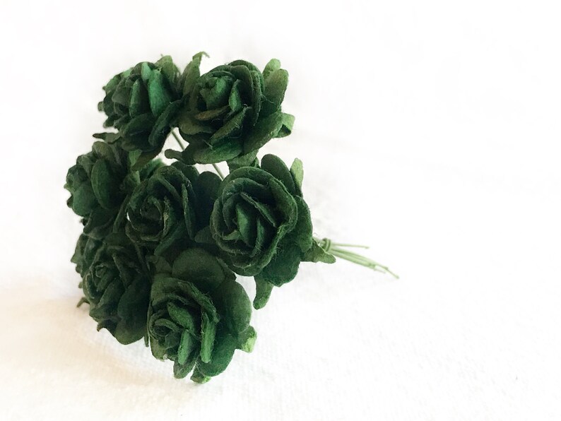 Green Paper Flowers Green Paper Rose Green Flowers - Etsy