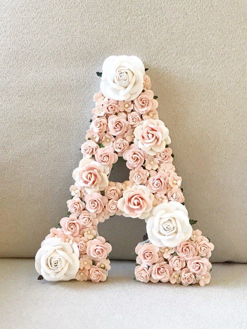 Flower Letter Flower Letters Floral Letter Nursery Flower - Etsy