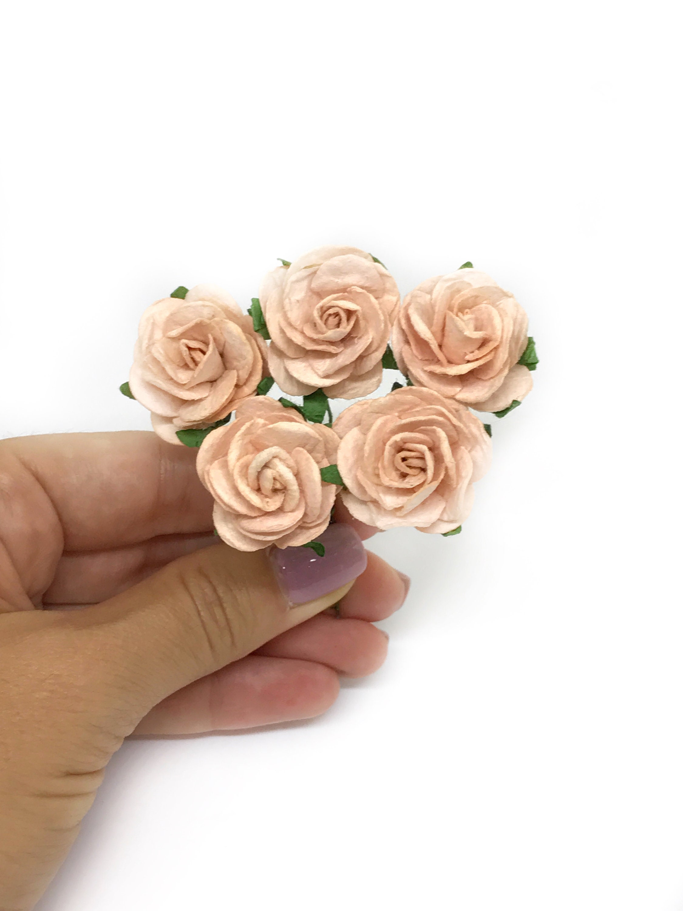 1 Blush Paper Flowers Blush Pink Paper Flowers - Etsy